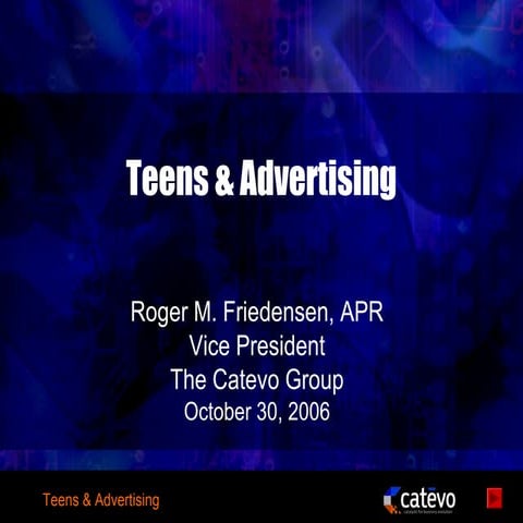 Teens & Advertising | PPT