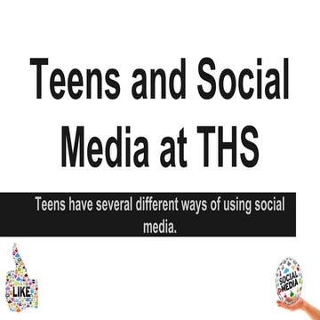 Teens and Social Media at Truckee High School | PPT