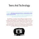 Teens And Technology.pptx | Free Download