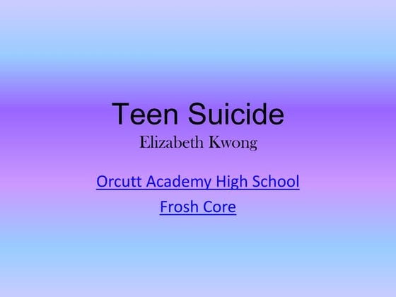 Suicide awareness | PPT