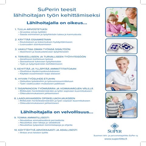 SuPerin teesit lähihoitajatyön kehittämiseksi | PDF