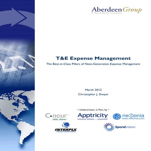 T&E Expense Management The Best In Class Pillars Of Next Generation ...
