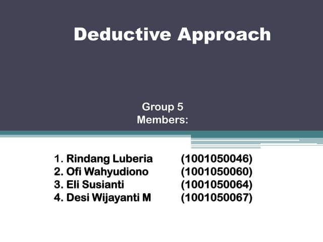 Deductive method | PPTX