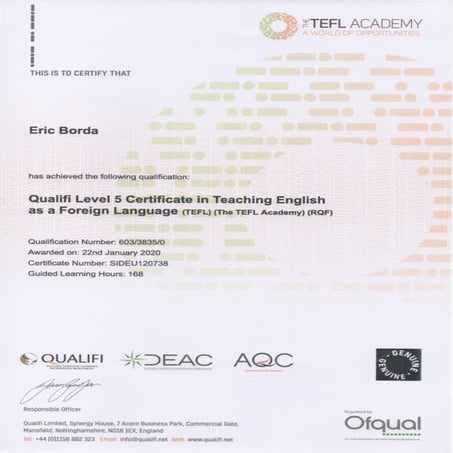 Teaching English as a Foreign Language (TEFL) | PDF