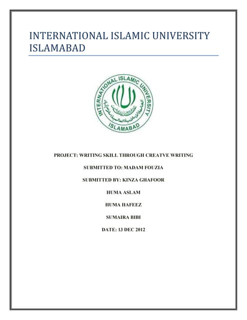 Teaching Creative Writing | PPT