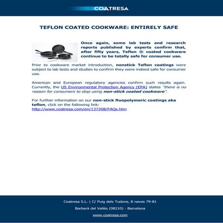 Teflon coating non-stickcoating.com