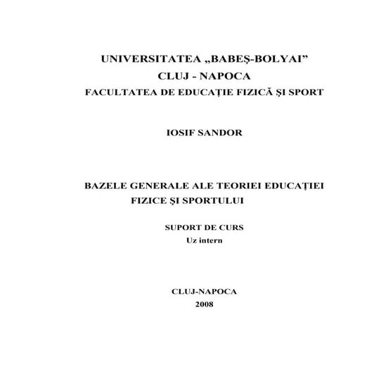 Teoria educatiei fizice si sportului | DOC