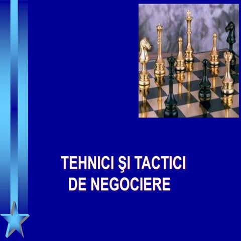 Tehnici si tactici de negociere | PPT