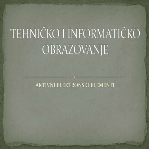 Tehnicko 8 razred 1 | PPTX
