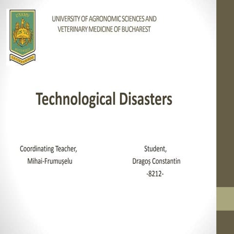 Tehnological disasters | PPT