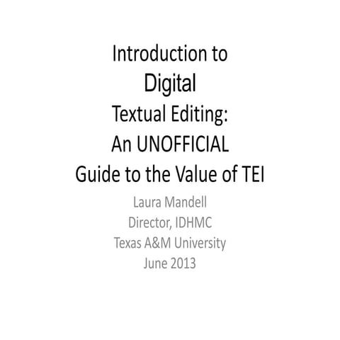 TEI and XSLT | PPTX