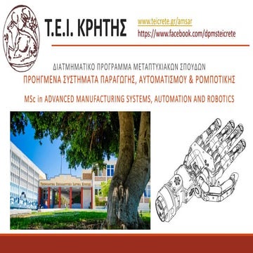 MSc in Advanced Manufacturing Systems, Automation and Robotics | PDF