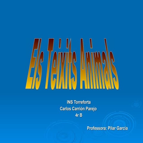 Teixits animals2 | PPT