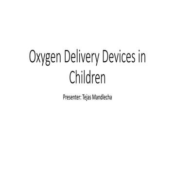 oxygen delivery system | PPTX