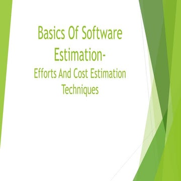 Basic Of Software Estimation Cost And Effort Estimation Pptx Technology And Computing