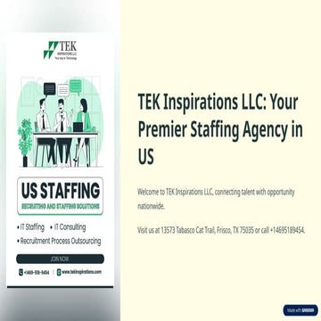 Trusted Staffing Company in USA for your Career | PPT