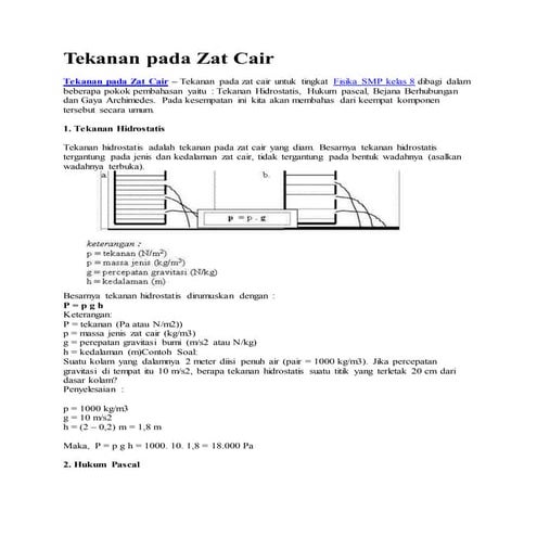 Tekanan Zat Padat,Cair dan Gas | PPTX