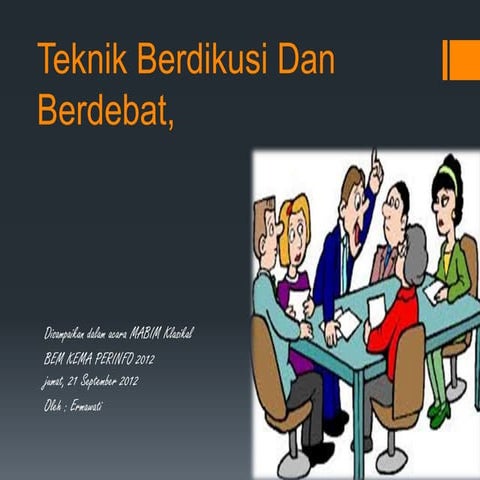 Teknik berdikusi dan berdebat, | PPTX
