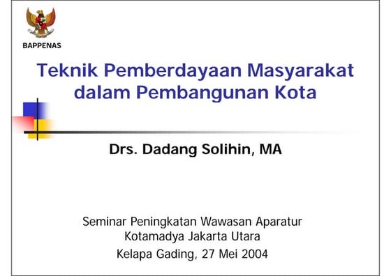 Strategi dan pendekatan dalam pengembangan masyarakat | PDF