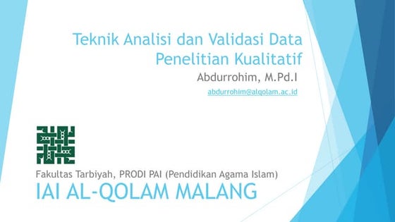 Bab 8, 15, 16 analisis data kuantitatif, teknik analisis data, validitas dan rebilitas ...