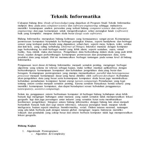 Teknik informatika | PDF | Free Download