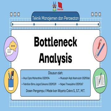 Teknik Manajemen dan Perawatan Bottleneck Analysis | PDF