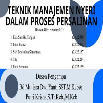 TEKNIK MANAJEMEN NYERI DALAM PROSES PERSALINAN-intan pratiwi.pptx
