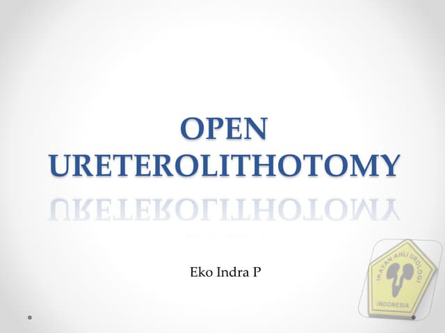 Ureteroscopic lithotripsy (URSL) | PPTX