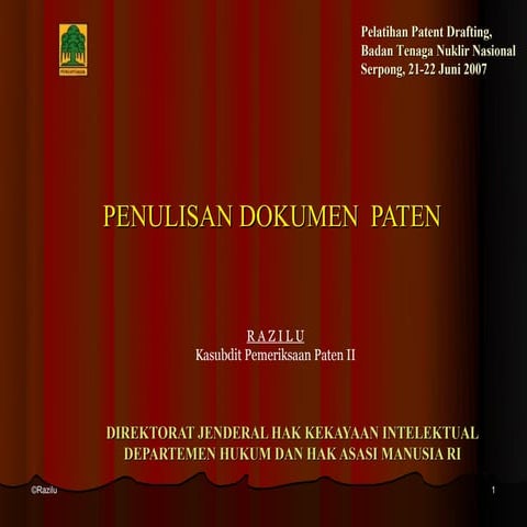Teknik penulisan dokumen paten | PPT