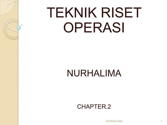 Teknik riset operasi ppt.10