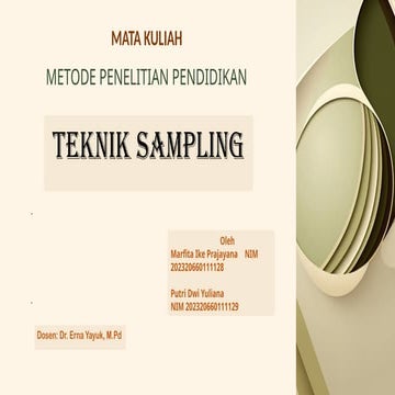 TEKNIK SAMPLING_MARFITA & PUTRI_KEL 4.pptx