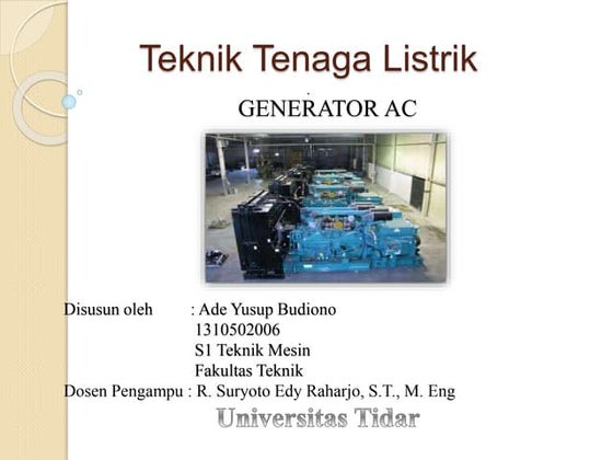 Teknik tenaga listrik | PPTX