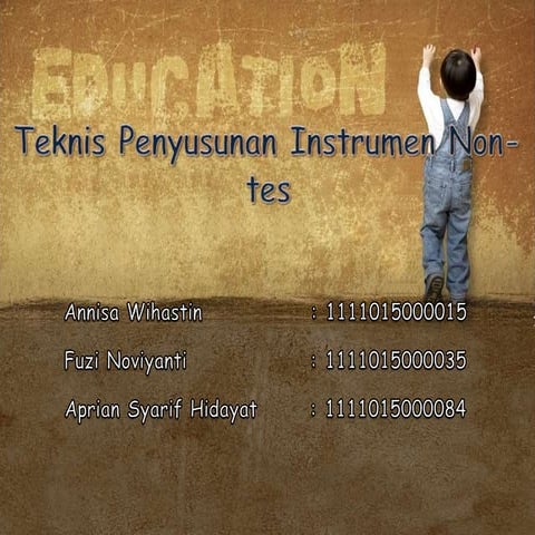 Teknis penyusunan instrumen non tes | PPTX