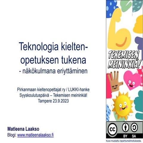 Teknologia kieltenopetuksen tukena | PDF