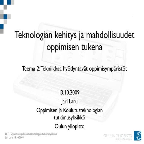 Teknologian Kehitys Ja Mahdollisuudet Oppimisen Tukena | PDF