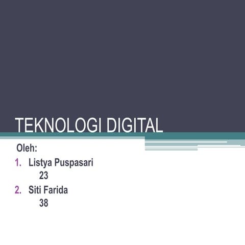 Teknologi Digital Kelas 12 | PPTX