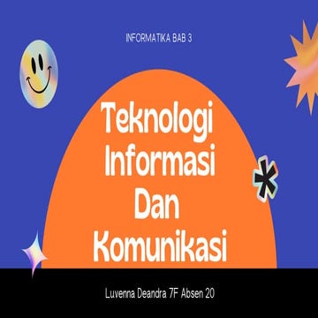Bab 3 teknologi informasi dan komunikasi | PPTX