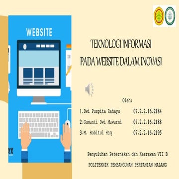 Teknologi informasi pada Website dalam Inovasi | PPT