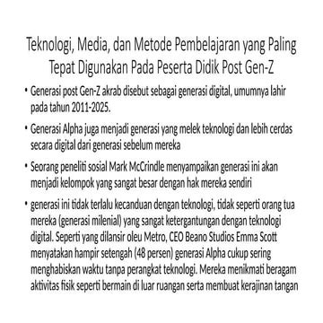 teknologi, media, dan metode, gen z.pptx