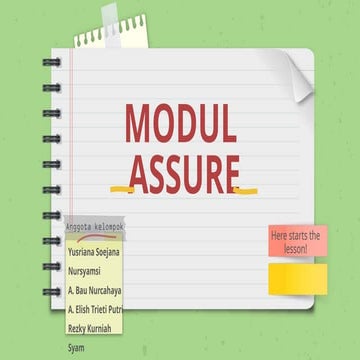 Model ASSURE: Konsep dan Contoh Penerapan | PPTX