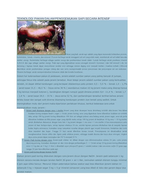 Pakan Hijauan Agribisnis Ternak Ruminansia | PPT