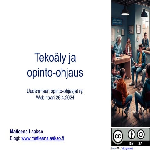 Tekoäly ja opinto-ohjaus, webinaari 26.4.24