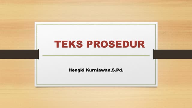 Power point teks prosedur | PPTX