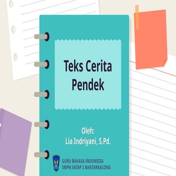 Power point teks cerita pendek , mengidentifikasi | PPTX