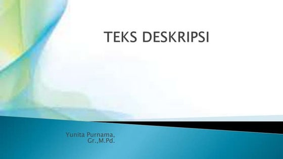 materi Descriptive Text ppt download for free | PPTX