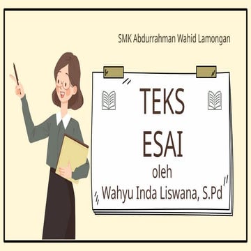 Materi Bahasa Indonesia Teks Esai untuk kelas XII fase F | PPTX