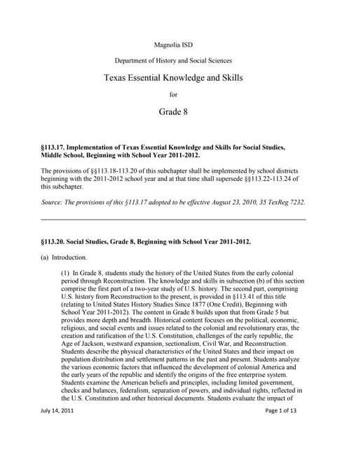 TEKS FIRST GRADE 2011 2012 | DOCX