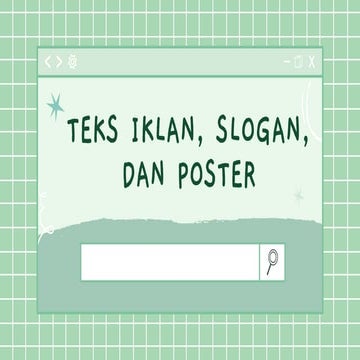 Materi bahasa indonesia kelas 8 tentang teks iklan, poster dan slogan | PPTX