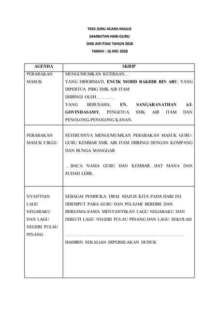 TEKS PENGACARA MAJLIS PERASMIAN KARNIVAL STEM | DOCX