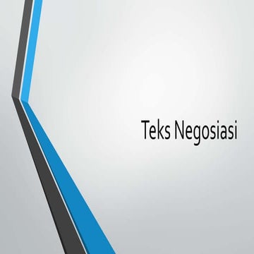 Teks negosiasi | PPTX